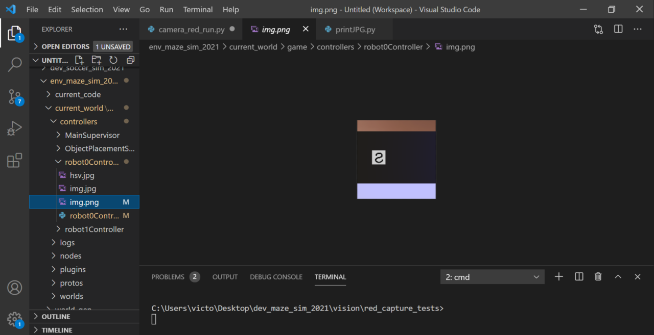 Heated Victim Detection using Vision in RCJ Maze Simulation | RCJ @ TFA Academy